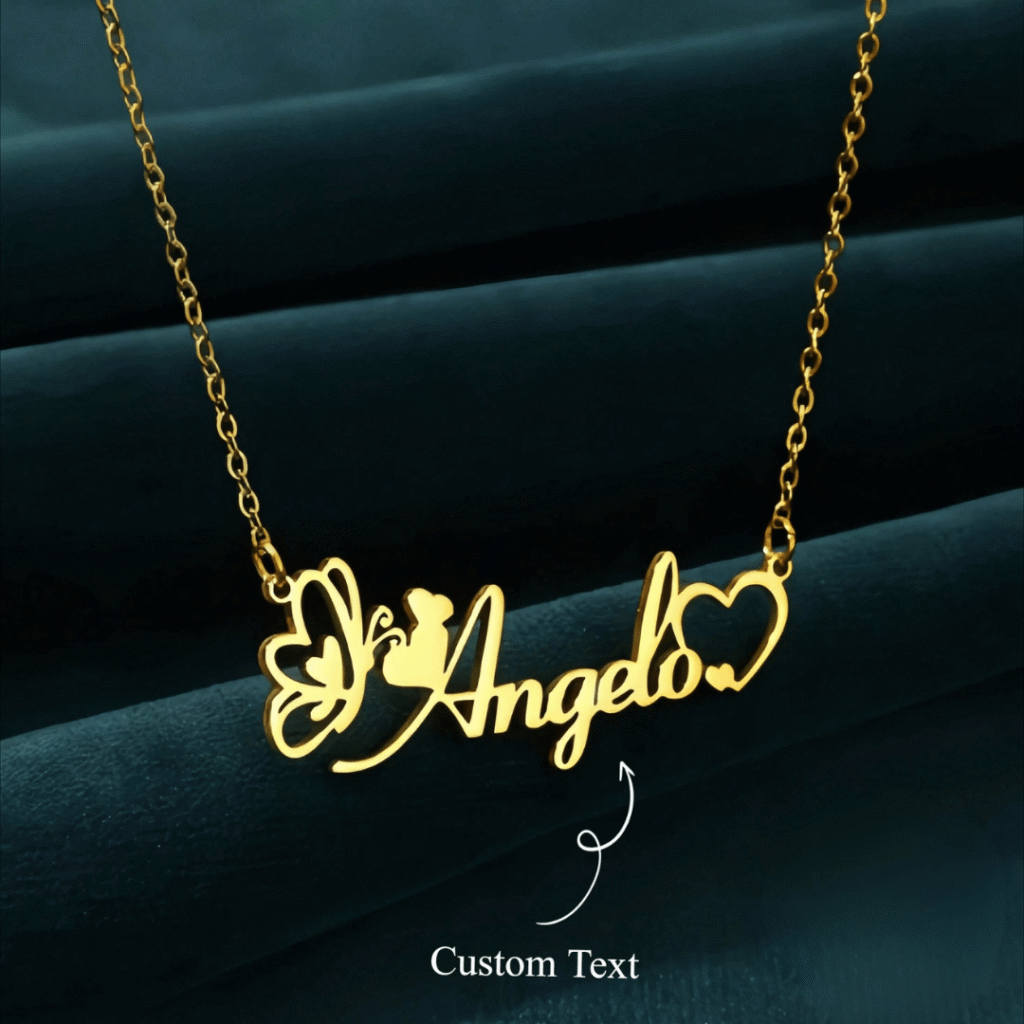 Personalised Gold Necklace - Sparkling Stones
